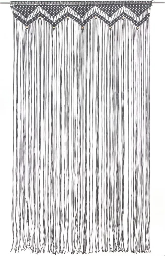 Macramé závěs antracitový 140 x 240 cm bavlna 323992