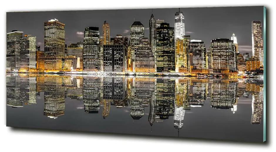 Wallmuralia Fotoobraz na skle New York noc 125x50 cm