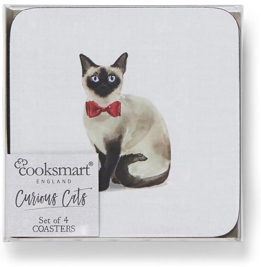 Prostírání a podtácky v sadě 8 ks Curious Cats – Cooksmart ®