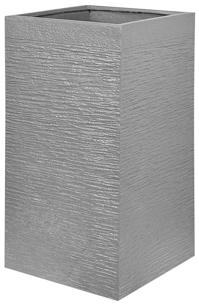 Květináč 40 x 40 x 77 cm šedý DION Beliani
