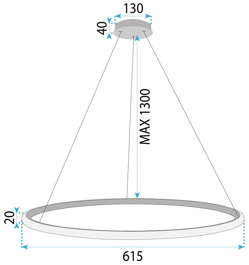 Toolight Závěsné LED osvětlení E24 LHJ002-CP zlaté