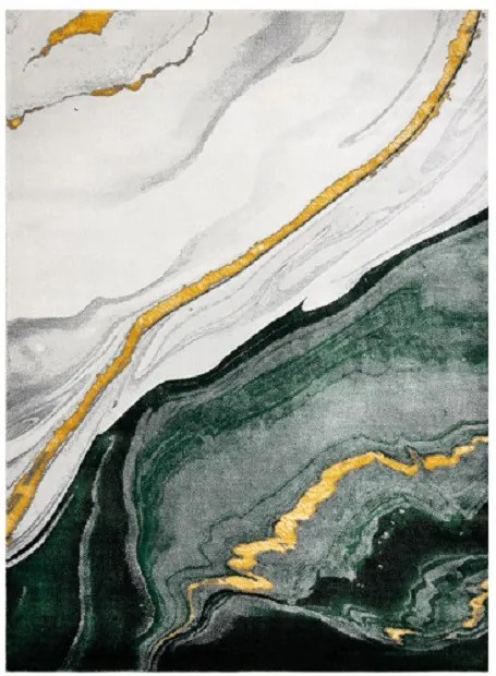 Dywany Łuszczów, Kusový koberec Emerald 1017 green and gold, 120x170, zelená, kancelář