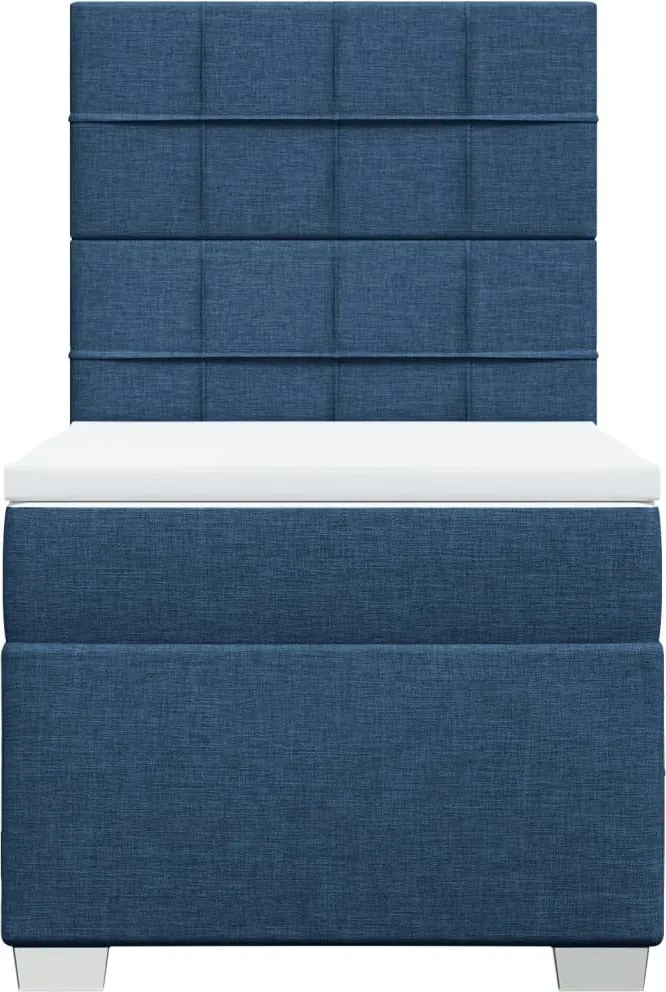 Box spring postel s matrací modrá 80x200 cm textil 3292621