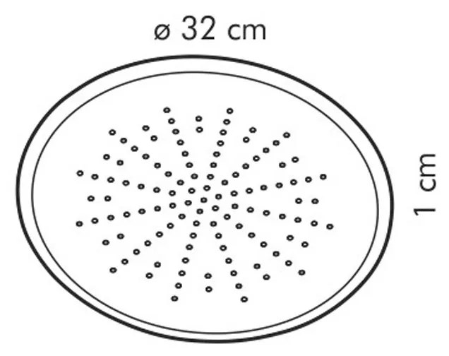 Forma na pizzu perforovaná DELÍCIA ø 32 cm