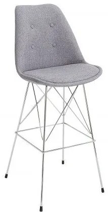 Deflee barová židle SCANDINAVIA S-CHR BZ37557100% polyester - strukturovaná látka, chromová základna  49 cm x 119 cm x 50 cm