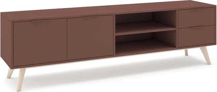 Matný TV stolek v terakotové barvě 180x53x40 cm Campus – Marckeric