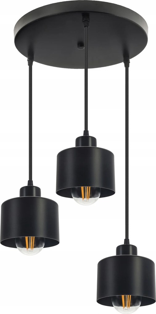 Závěsná Lampa Regulovatelný Lustr Stropní Svítidlo Led Stropní Kate Loft 3x E27