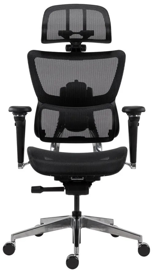 Antares Kancelářská ergonomická židle FIERO — síť, černá, nosnost 150 Kg