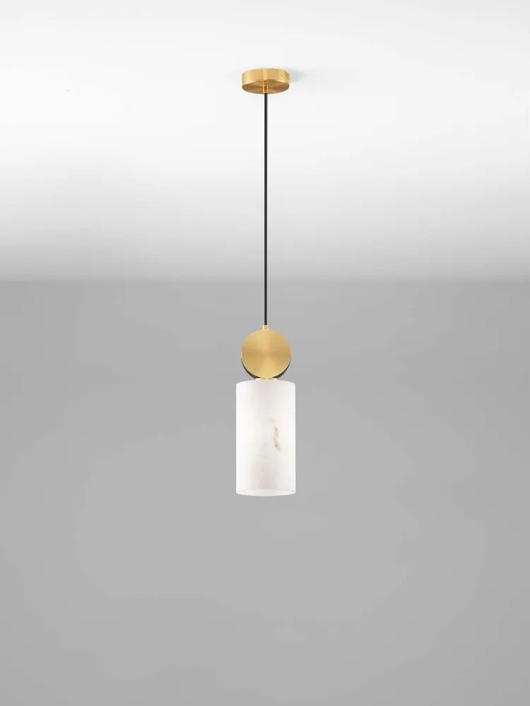 Krémové/v mosazné barvě závěsné svítidlo v dekoru kamene ø 12 cm Maru – Nova Luce