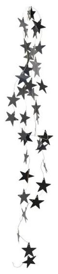 House Doctor Kovová girlanda hvězdy STARS 250 cm černá