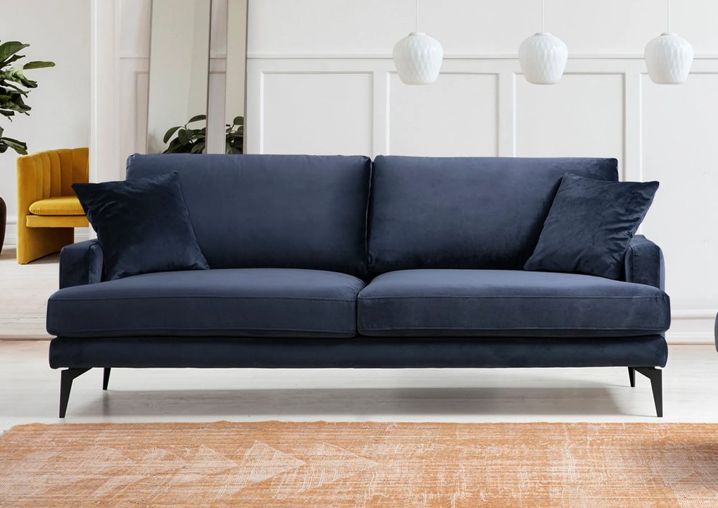 Atelier del sofa Třímístná pohovka PAPIRA námořnicky modrá 560ARE1308