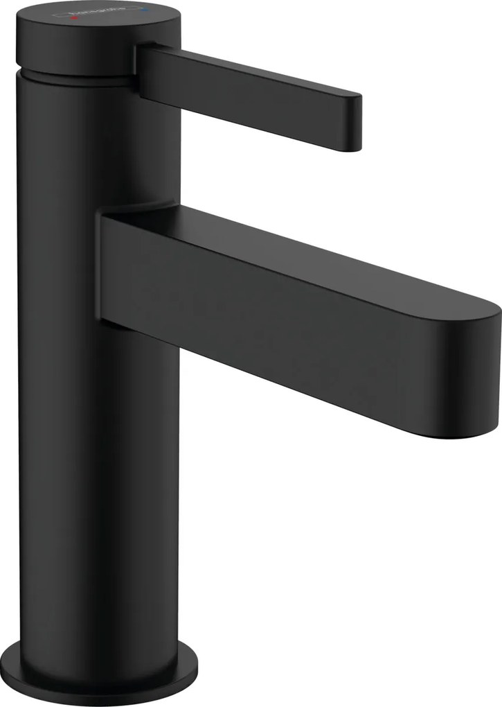 Hansgrohe Finoris, umyvadlová baterie 100, s výpustí Push-Open, EcoSmart, černá matná, 76010670