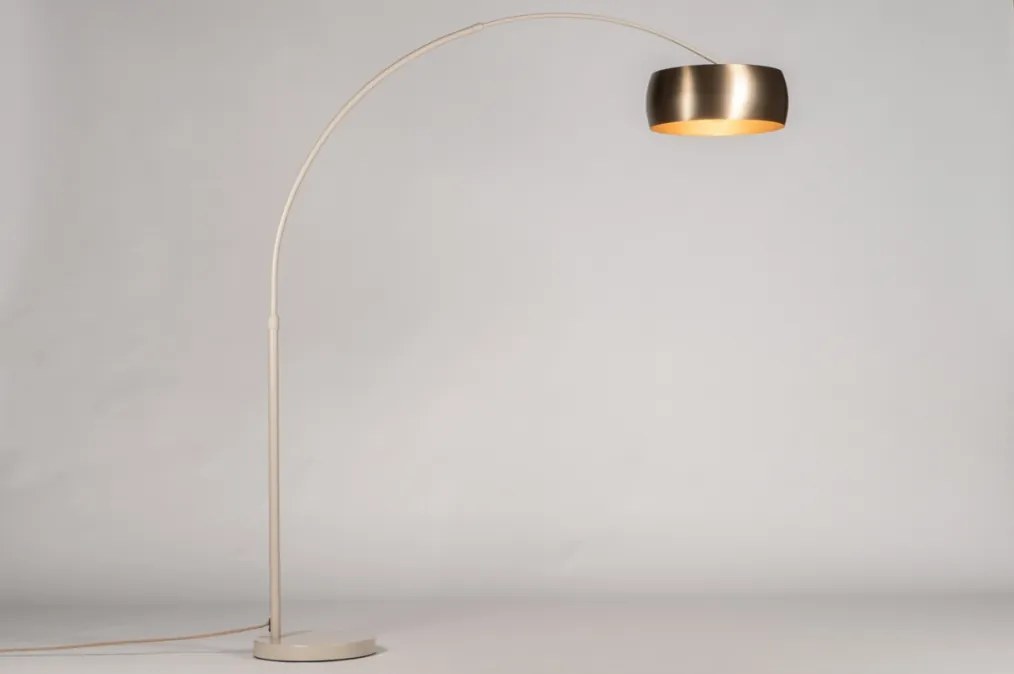 Stojací oblouková lampa Bond Gold Big