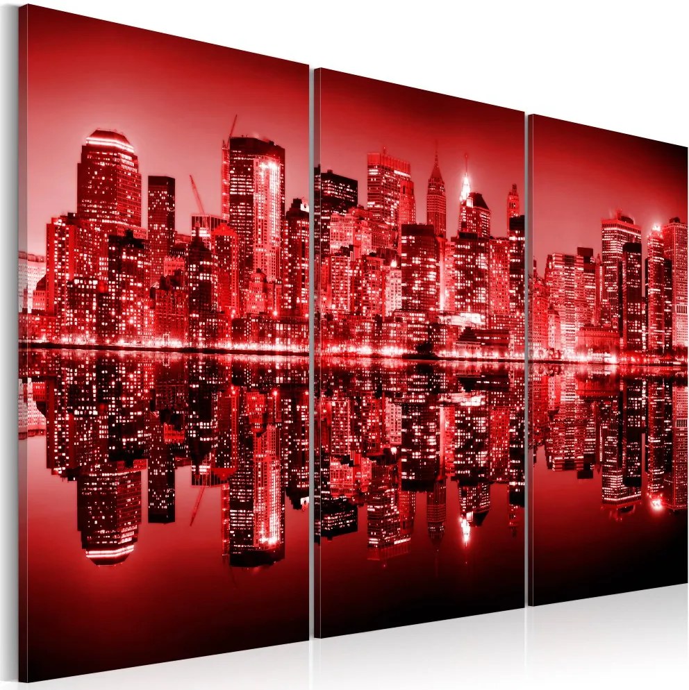 Obraz na plátně Bimago - New York- Big Apple in vivid red 60x40 cm