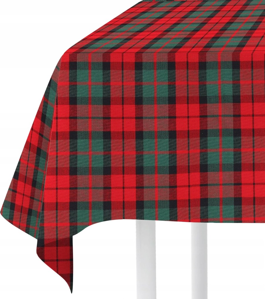 Kostkovaný ubrus Tartan svátky Bavlna Vánoční 130x180 bavlněný Homla