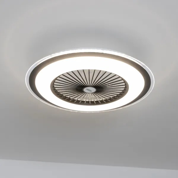 Brilagi - LED Stmívatelné svítidlo s ventilátorem RONDA LED/48W/230V černá + DO
