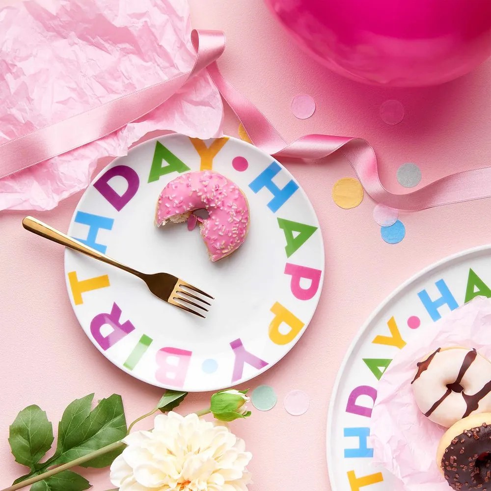 HAPPY BIRTHDAY Talíř 20 cm - mix