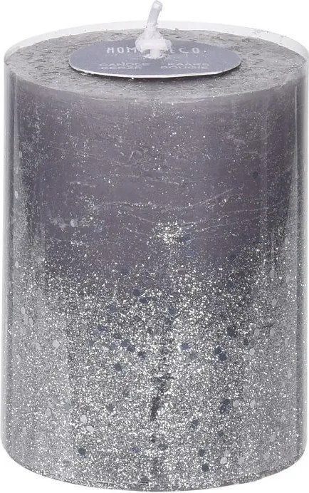 Vánoční svíčka Rustic – šedá 9 cm