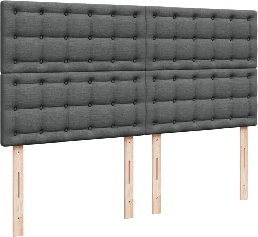 Box spring postel s matrací tmavě šedá 200x200 cm textil 3291402