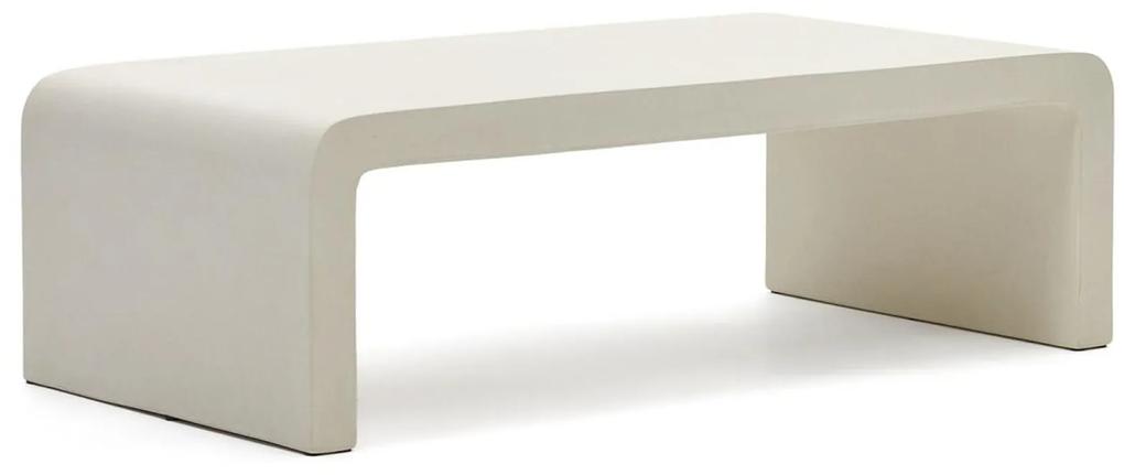 Konferenční stolek blava 135 x 65 cm bílý MUZZA