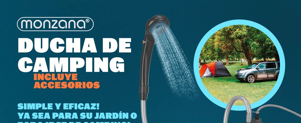 Kempingová sprcha antracitová s Ponorné čerpadlo