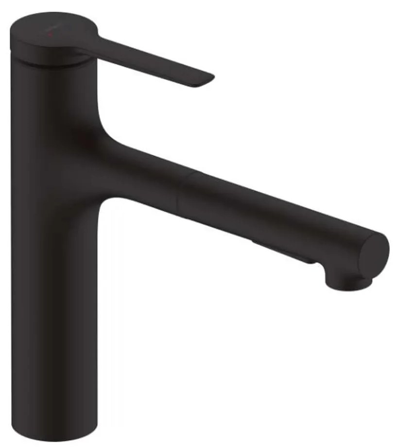 Hansgrohe Zesis M33 - Dřezová baterie 160, s výsuvnou sprškou, sBox lite, matná černá 74804670