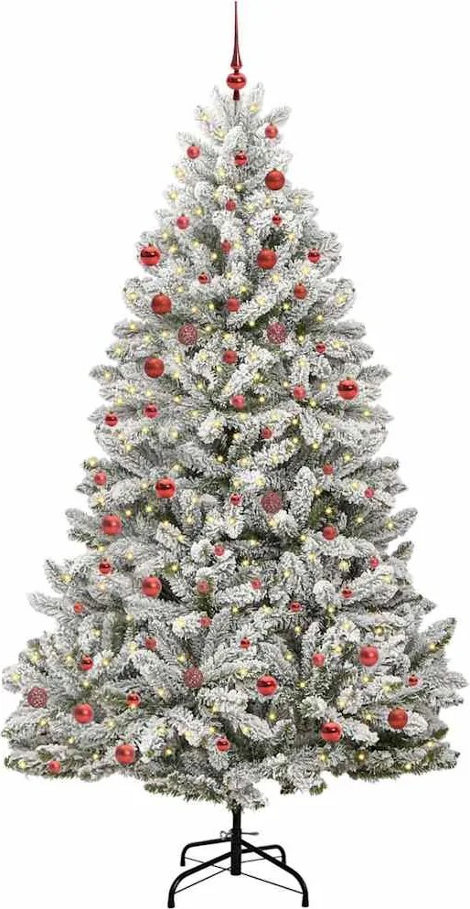 Umělý vánoční stromeček 210 cm 300 LED Teplá bílá PVC a ocel 3395757