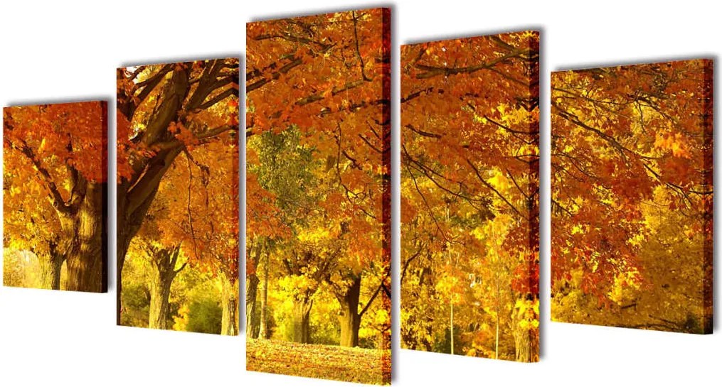 Sada obrazů, tisk na plátně, javor, 100 x 50 cm 241576