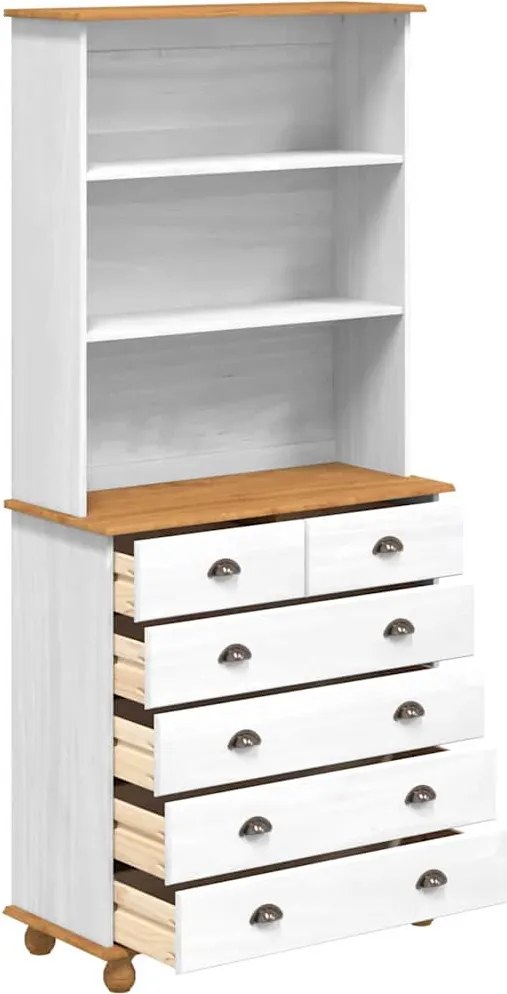 Kotec ASKIM Bílá 91 x 40 x 200,5 cm Masivní borové dřevo 3334641