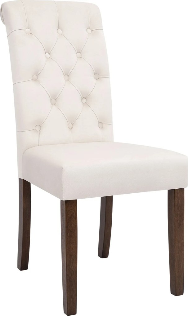 Jídelní židle Lisburn samet – krémová