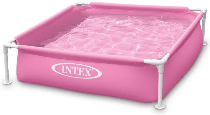 Intex 57172 bazén dětský s rámem růžový 122 x 122 x 30 cm