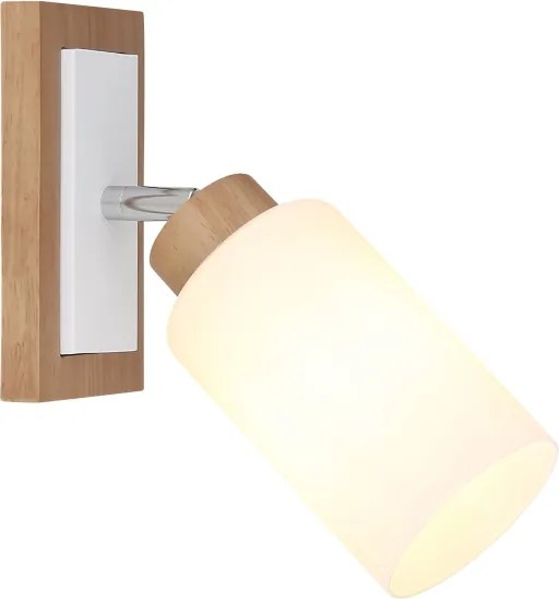 Globo 15977-1 - Nástěnné bodové svítidlo ROWENA 1xE27/60W/230V dub/bílá