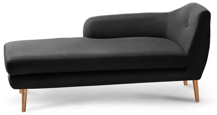 Černá lenoška Scandi by Stella Cadente Maison Lounge, levý roh