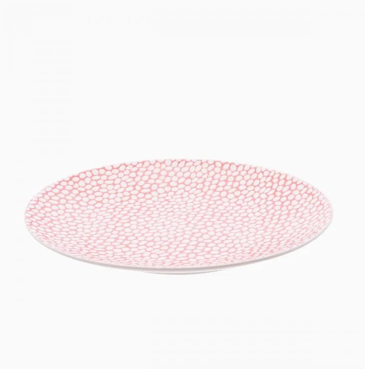 Lunasol - Mělký talíř strukturovaný Coupe růžový 20,5 cm - Flow (491181)