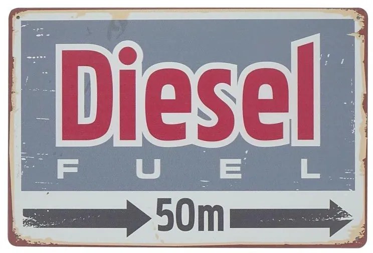 Kovová cedule Diesel Fuel