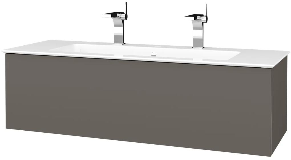 Dřevojas Koupelnová skříň VARIANTE SZZ 120 (umyvadlo Pura) Varianta: D16  Beton tmavý / D16 Beton tmavý