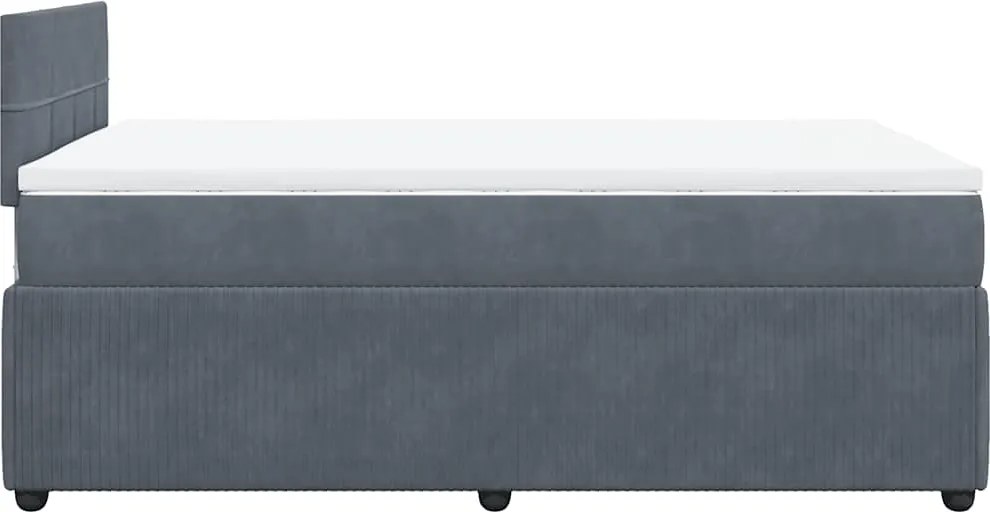 Box spring postel s matrací tmavě šedá 120 x 200 cm samet 3290011