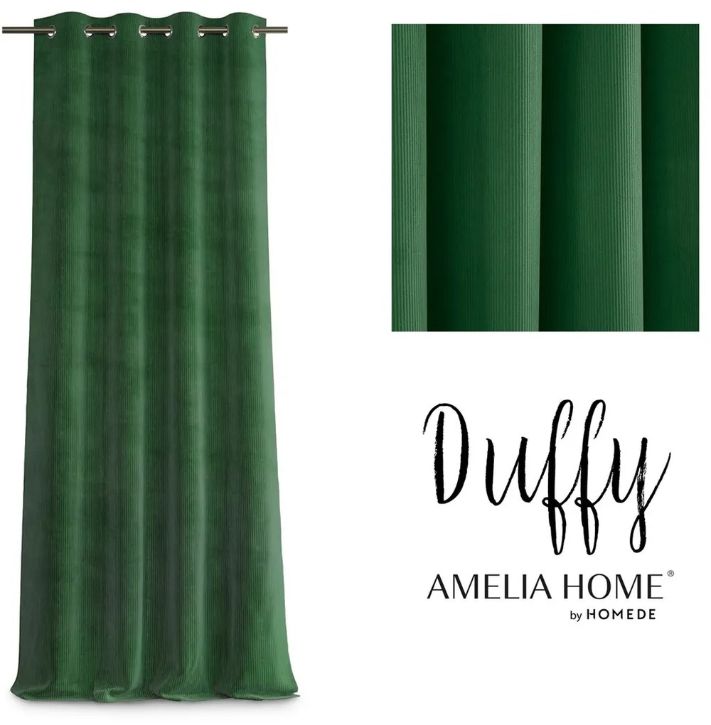 Závěs AmeliaHome Duffy lahvově zelený