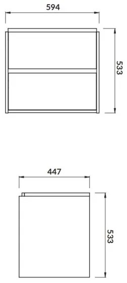 Cersanit S924-008 - Koupelnová skříňka pod umyvadlo CREA 59,4x44,7 cm dub