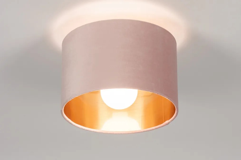 Stropní designové svítidlo Wildmore Pink and Gold 25