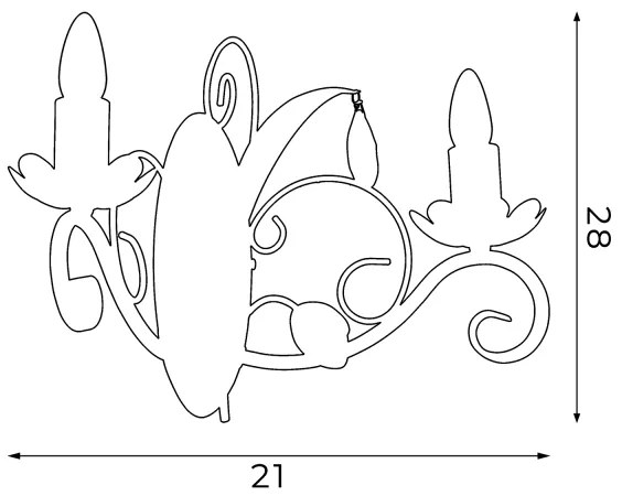 Nástěnné svítidlo LUCE 2xE14/60W/230V