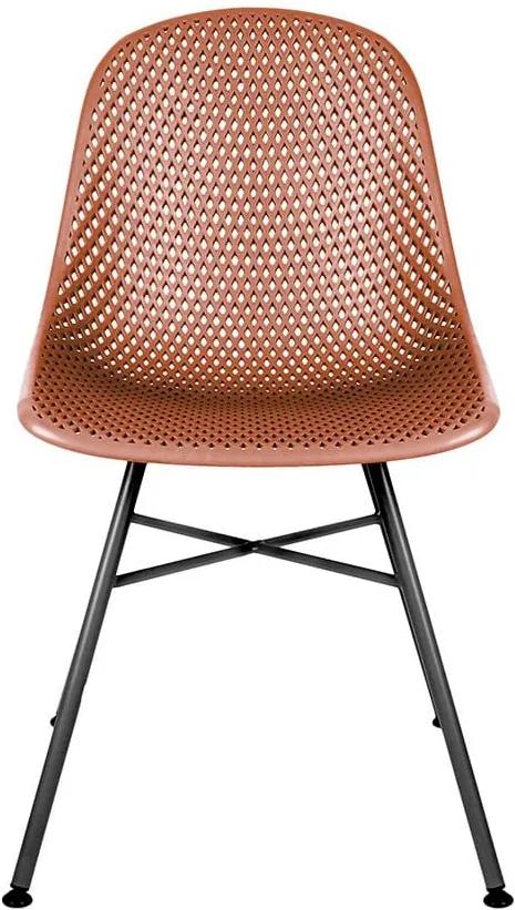 LEITMOTIV Sada 2 ks: Židle Diamond Mesh Pp tělová 80 × 48 × 38 cm, výška sedadla 48 cm