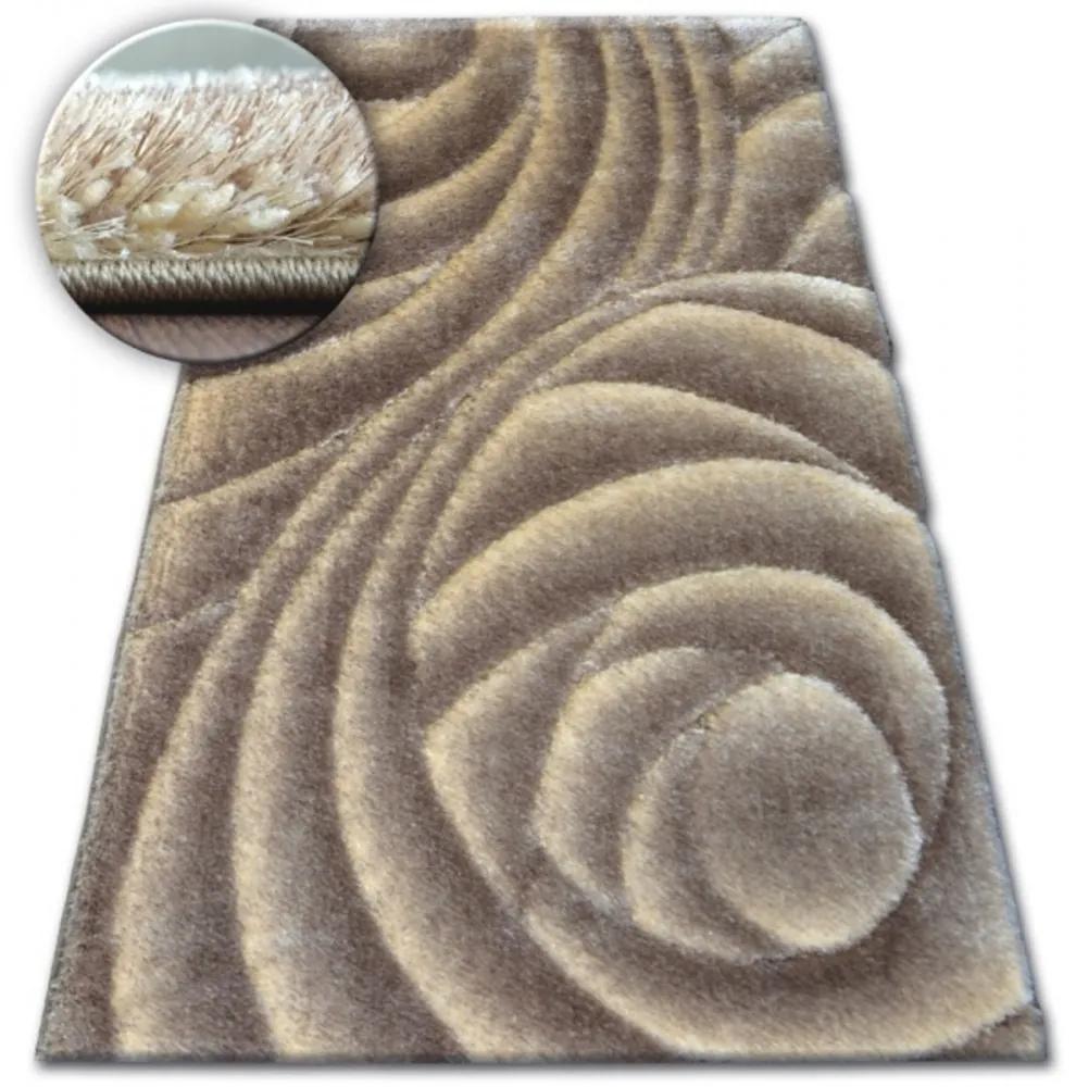 Luxusní kusový koberec Shaggy Rose béžový, Velikosti 80x150cm
