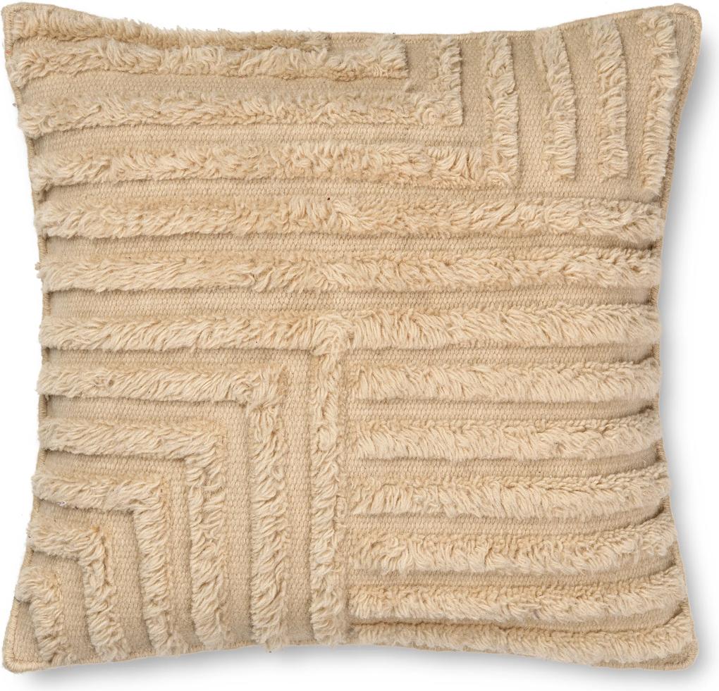 Dekorativní polštář Crease Wool vlněný 50 x 50 cm