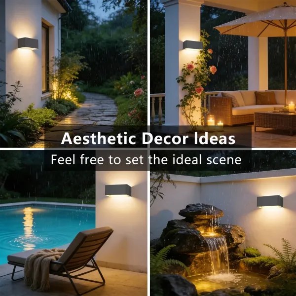 Brilagi - LED Venkovní nástěnné svítidlo DONNANI LED/7W/230V 20 cm antracit IP44