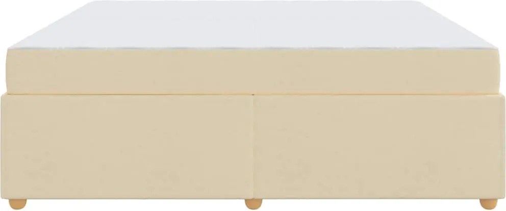 Rám postele s matrací Krémová 200 x 200 cm textil 3399382