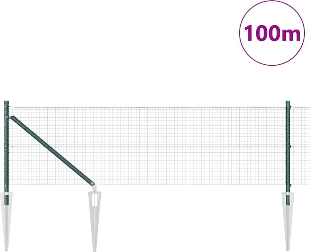 Svařované drátěné ploty s hroty 100 x 0,4 m Ocel potažená PVC 3352131