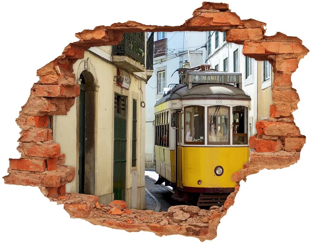 Wallmuralia Samolepící nálepka Tramvaj Lisabon 90x70 cm