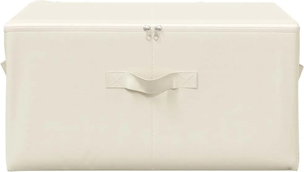Úložné boxy 2 ks textil 43 x 34 x 23 cm krémové 332911