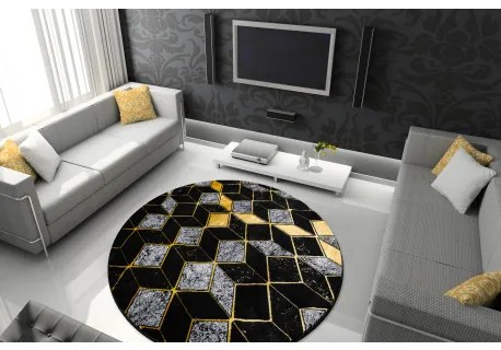 Kulatý koberec GLOSS moderni 400B 86 stylový, glamour, art deco, 3D velikost kruh 120 cm | krásné koberce cz